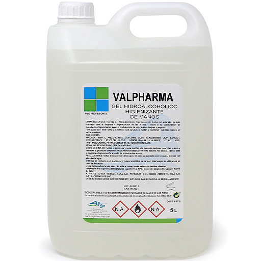 Gel Hidroalcohólico Valpharma 5L - Outlet Exclusivo